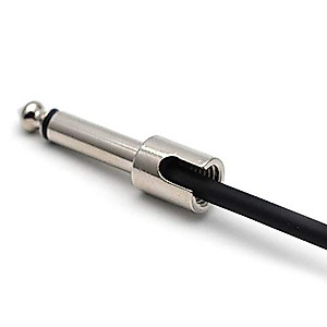 SAPHUE Guitar Patch Cable Guitar Bass Effect Pedal Cables, Solderless Pedalboard Cable Kit,10ft Cable 10 Tip Connectors Solderless Make 5 DIY Custom Patch Cables(Straight Plugs Solderless Kits)