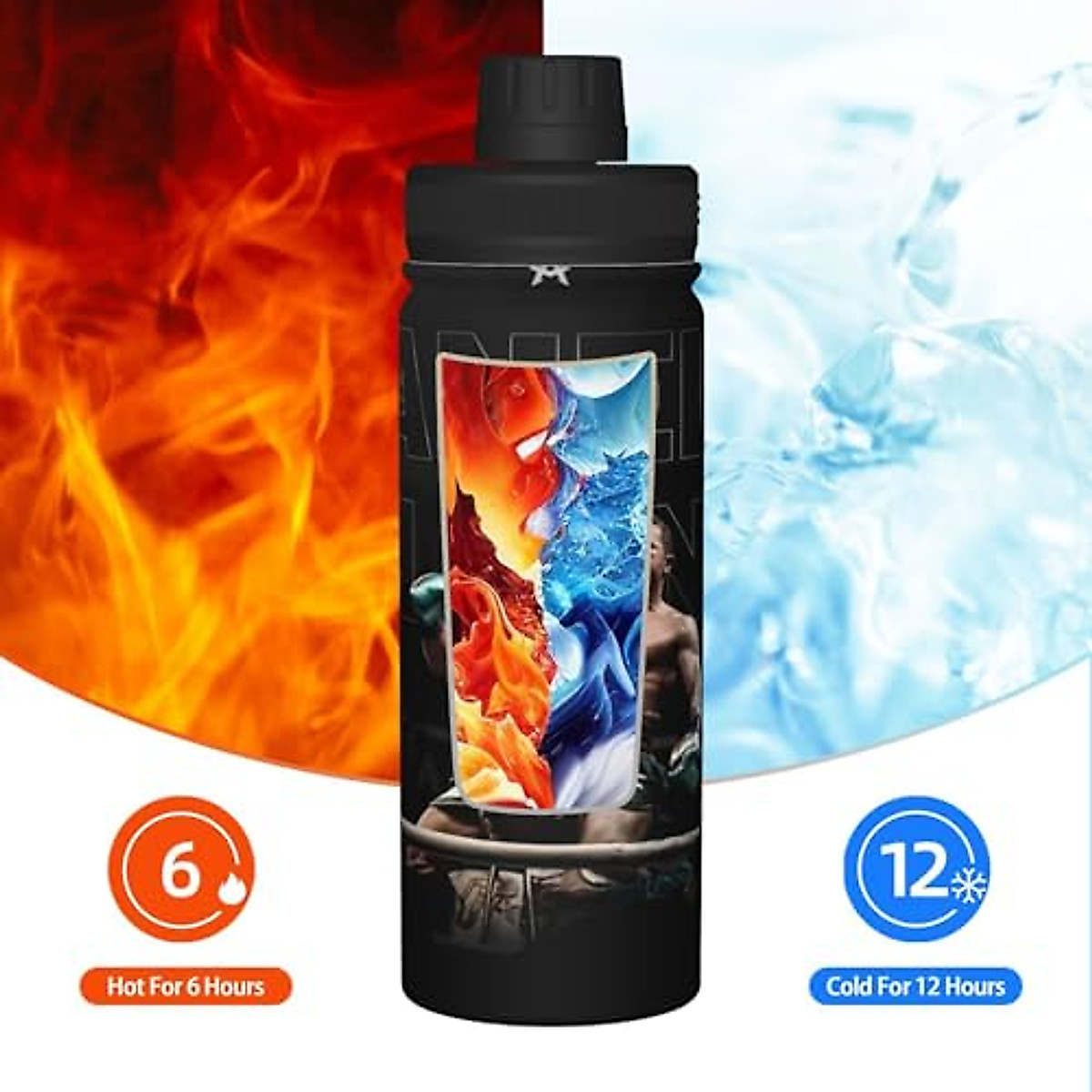 Eevikion Canelo of Alvarez Stainless Steel Insulated Tumbler Sports Water Bottle Hot and Cold Travel Cup 18oz