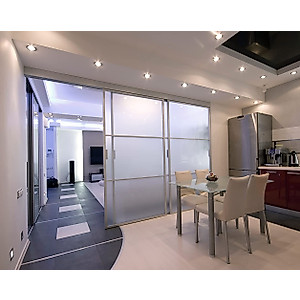 VSUDO 2 Rolls 35.4" by 78.7" Static Cling Window Film for Privacy, Frosted Glass Pattern Window Tint Sticker for Home or Office (38.75 Sq. Ft Total)