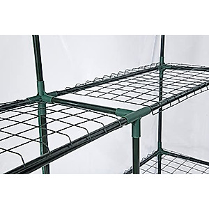 Miracle-Gro 4'8" x 4'8" x 6'5" All-Season Small Walk-in Greenhouse with 8 Wire Shelves for Outdoors, Easy-Access and Durable, Translucent