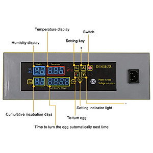 2 in1 Egg Incubator, 96 Eggs Fully Automatic Digital Poultry Hatcher Machine Breeder with Temperature Control and Auto Turning for Hatching Chicken Duck Goose Quail Birds