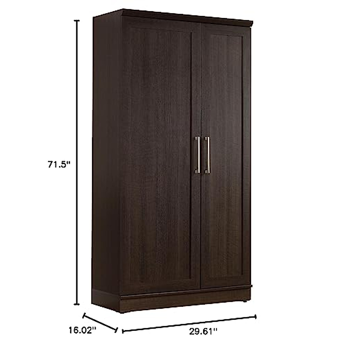 Sauder HomePlus Collection Storage Cabinet, Dakota Oak Finish & 419496 Miscellaneous Storage Storage Cabinet, L: 29.375" x W: 16.125" x H: 71.125", Cinnamon Cherry Finish
