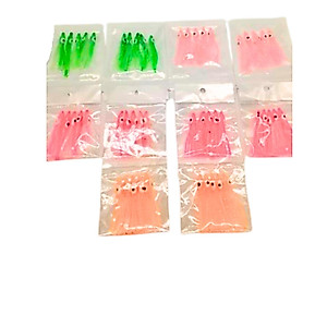 KOKOPROS Kokanee Fishing- Micro Luminous 4.5 cm Squid Skirts-Assorted 50- PK