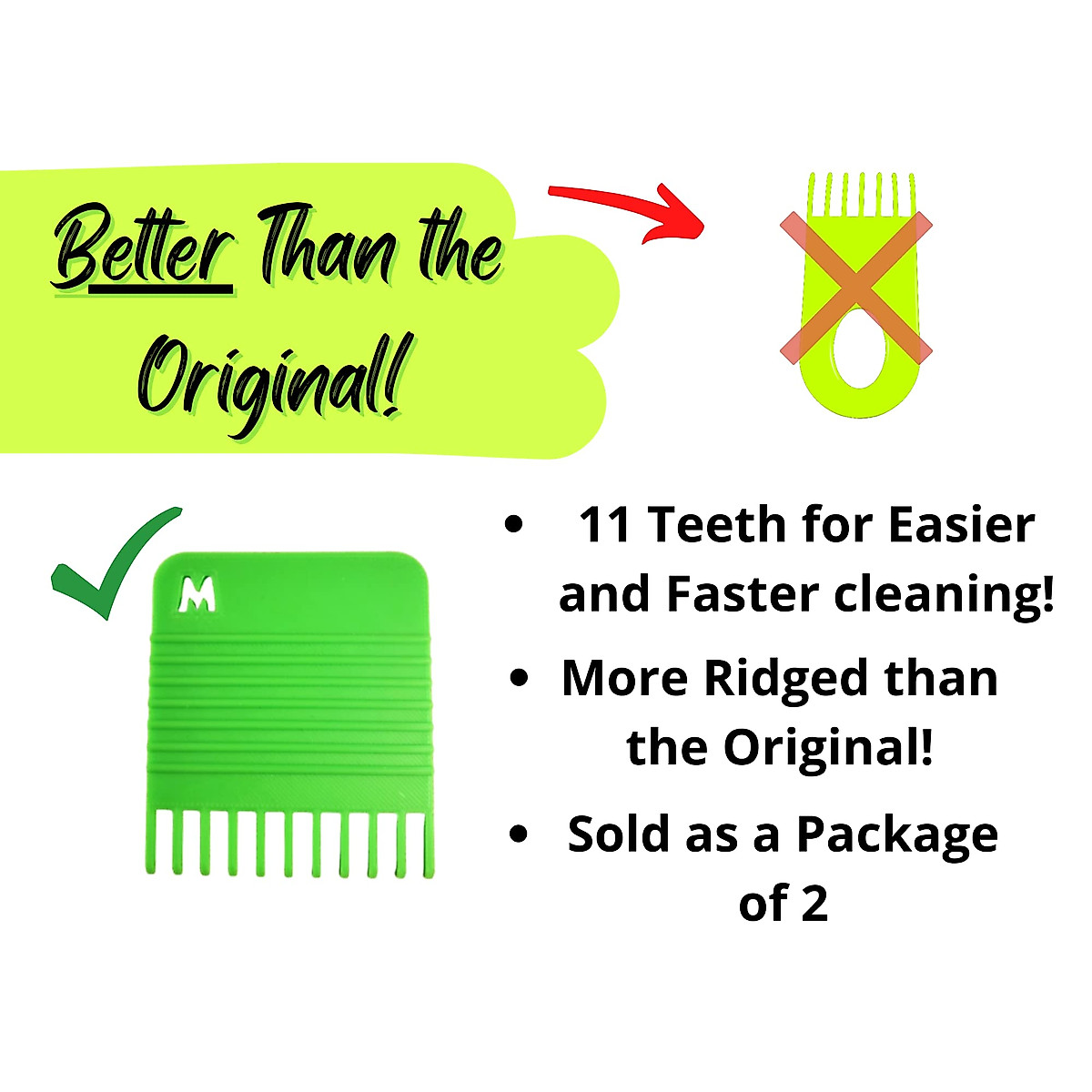 Vegetable Chopper Cleaning Tool 2 PACK - 3D Printed Cleaner Tool Rake for Mueller Vegetable Chopper