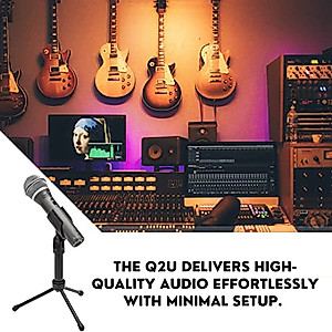 Samson Q2U USB/XLR Dynamic Microphone Recording and Podcasting Pack (Black)