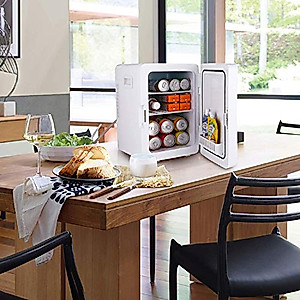 20L Mini Fridge, Mini Freezer, Large Capacity Compact Cooler and Warmer with Digital Thermostat Display and Control Temperature, Single Door Mini Fridge Freezer for Cars, Road Trips, Homes, Offices.