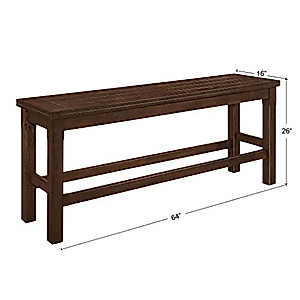 Homelegance Counter Height Dining Bench Brown