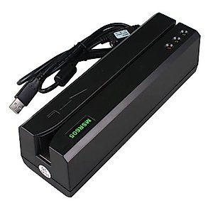 (MSR605 & 206 Magnetic Card Reader & Program Software for Windows 98/Me/XP/Vista/Windows7 & 3-track version can read/write all three tracks data, 300-4000 oe & Support USB Communication) MSR605 Magnet