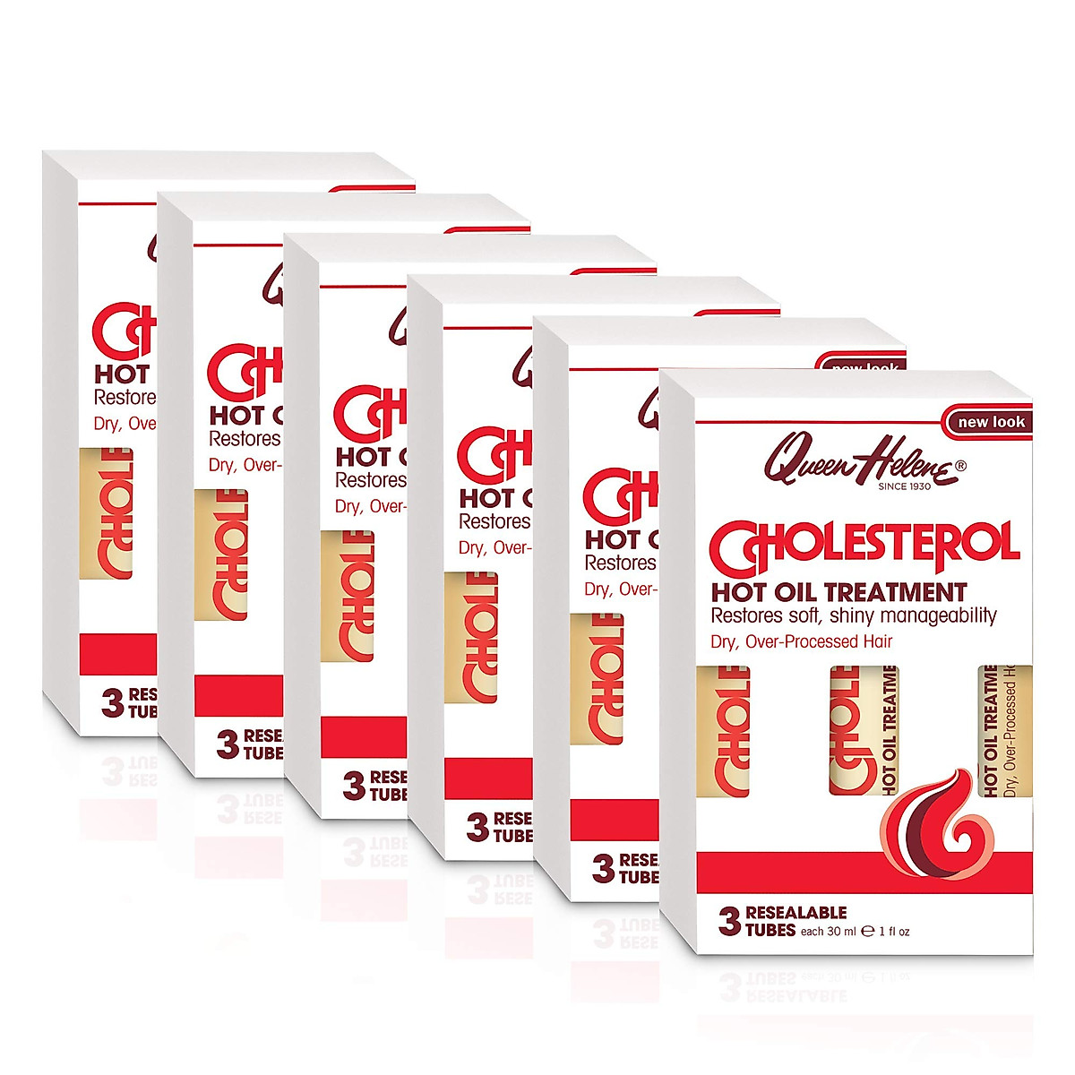 Queen Helene Cholesterol Hot Oil Treatment, 1 Oz, 3 Count (Pack of 6) (Packaging May Vary)
