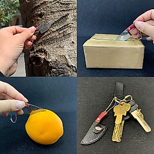 tzprol Mini Knife Set, Mini Pocket Knife Set, Chef Knife EDC Knives Small Knife Cleaver,Box Cutter,Package Opener,Bottle Opener,Keychain Tiny Things with Pocket - Set of 5