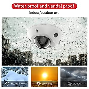 Hikvision Dome Camera Compatible DS-2CD2543G2-IS 2.8mm Lens 4MP AcuSense Built-in Mic Fixed Mini Network Camera PoE IR H.265 IP67 Waterproof IK08 Original IP Camera International Version