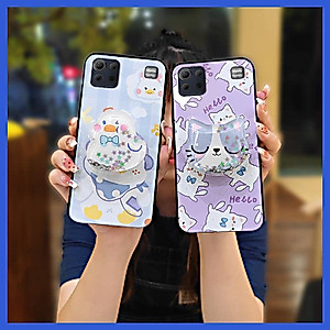 Protective TPU Lulumi Phone Case for LG K92 5G/Q92, Back Cover Drift Sand Silicone Durable Cartoon Anti-Knock Foothold Cute Shockproof Anti-dust Cartoon Dirt-Resistant Waterproof Kickstand, 7