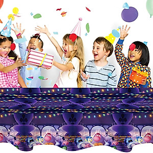 Omto 2Packs Inside Out Tablecloth Disposable Tablecover Birthday Party Supplies and Decorations for Kid Boy Baby Shower Rectangle Tables 70"X42"