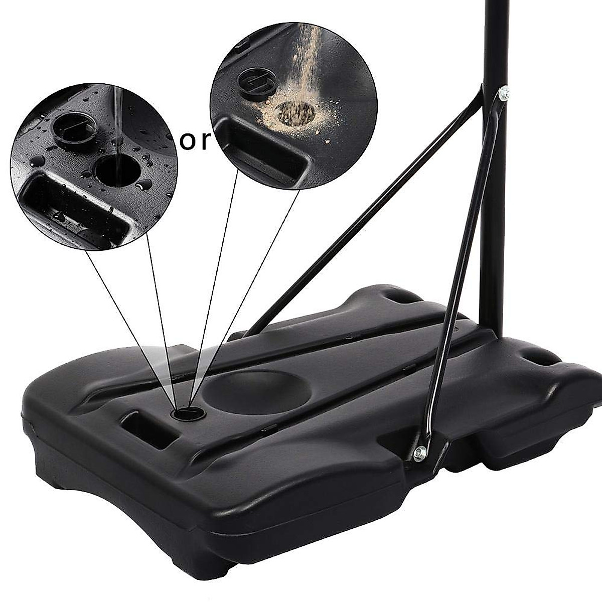 Topeakmart Portable Basketball Hoop-Height Adjustable 5.2-7 ft Basketball Stand Backboard System for Outdoor & Indoor Play with Wheels and 29 Inch Backboard