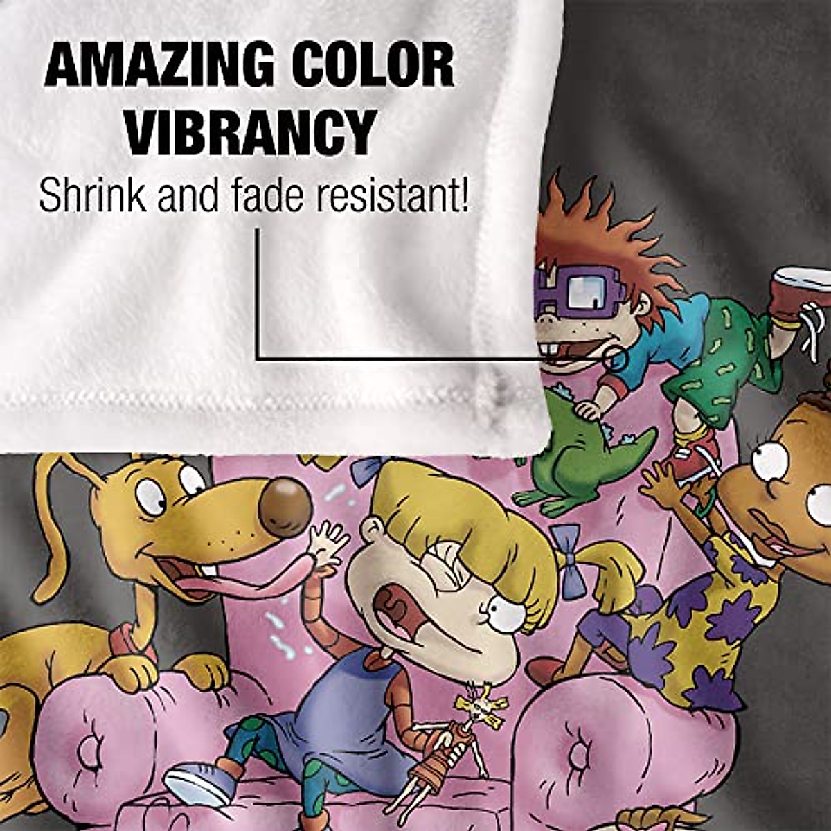 Rugrats Blanket, 36"x58" Rugrats Chair Silky Touch Super Soft Throw Blanket