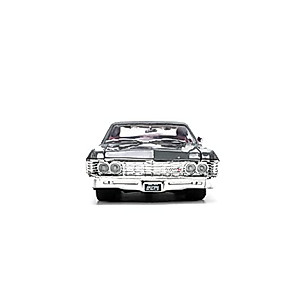 Jada Toys Big Time Muscle 1:24 1967 Chevy Impala SS Gray/Burgundy Die-cast Car, Toys for Kids and Adults