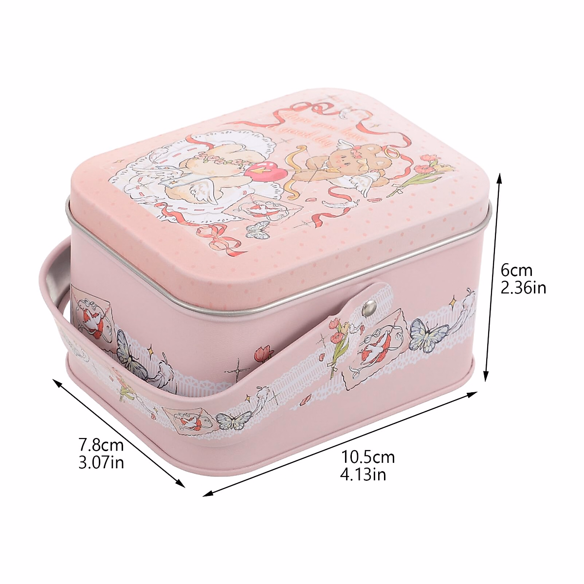 Cabilock Box Small Metal Tin Coffee Canister Container Storage Tin Tie Blind Small Clay Pots for Plants Retro Decor Coin Cookie Jars Storage Case Biscuit Tinplate Organizer