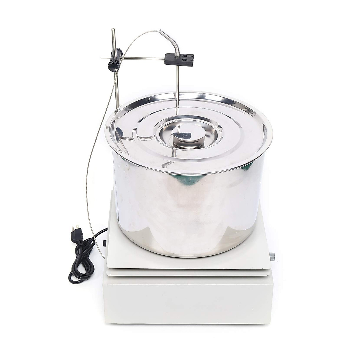 10L Thermostatic Magnetic Stirrer Digital Heating Lab Mixer Lab Thermostat 0-1400Rpm Heat-Gathering Magnetic Stirrer Water Oil Bath 400℃ Thermostat Tool with Hot Plate