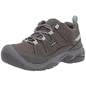 KEEN Women's Circadia Vent Low Height Breathable Hiking Shoes, Steel Grey/Cloud Blue, 8.5