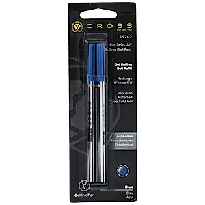 Cross Selectip Gel Rollerball Pen Refill - Blue - Dual Pack