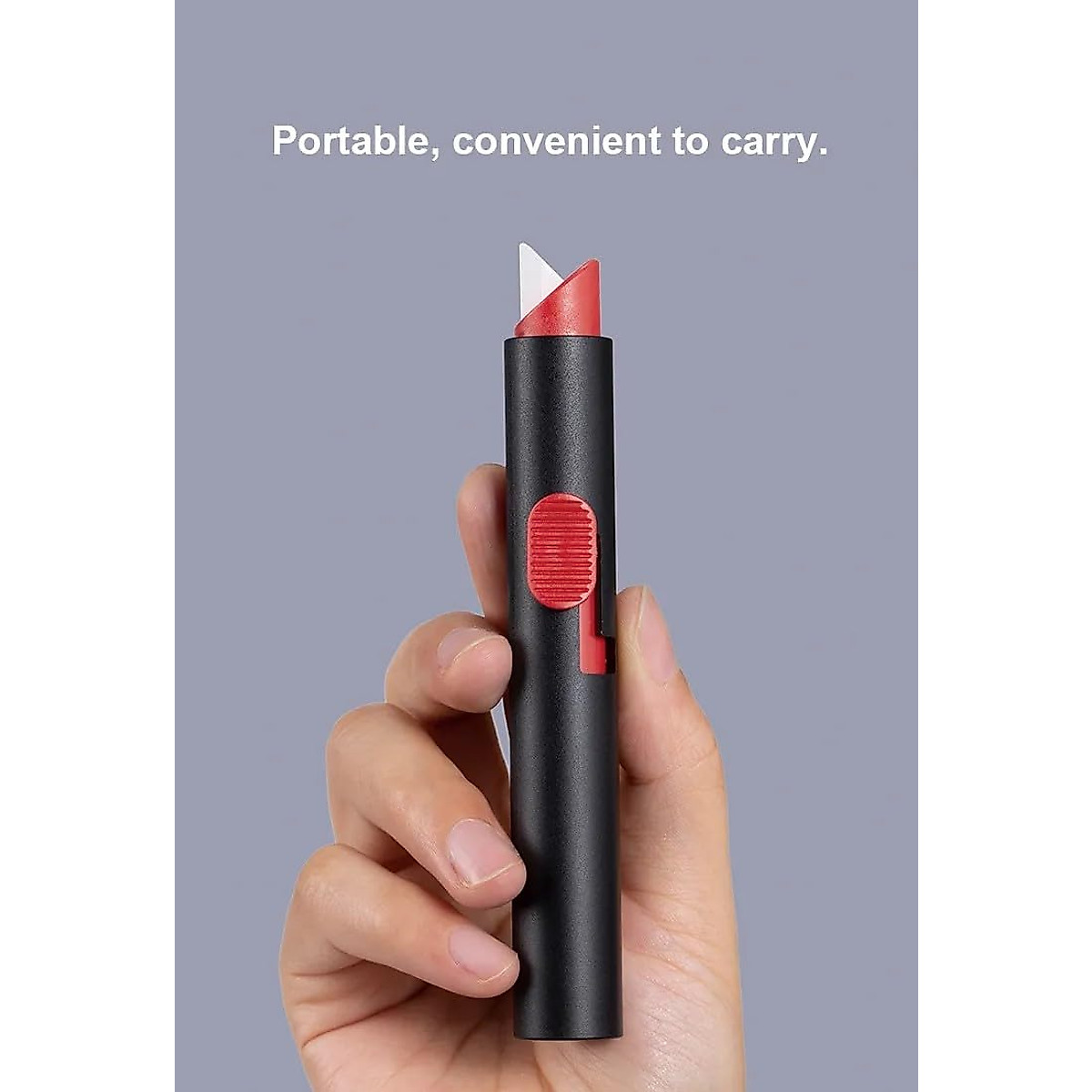 Veltec Cutter, Retractable Ceramic Blade, Safety Box Cutter Utility Knife, Locking Blade, Stays Sharp Up To 10X Longer Than Steel Blades (Green + Black)