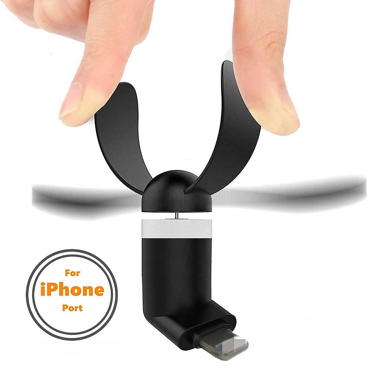 YUNLOVXEE Cell Phone Fan for iPhone - 4 Pack Personal Mini USB Fan Plug in Mobile Phones, Small Portable Pocket Cellphone Fan for iPhone 14 13 12 11 10 9 Plus Pro Max iPad