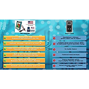 GME Professional in Circuit ESR Capacitor Tester, Capacitance Meter, Designed and Engineered in the USA