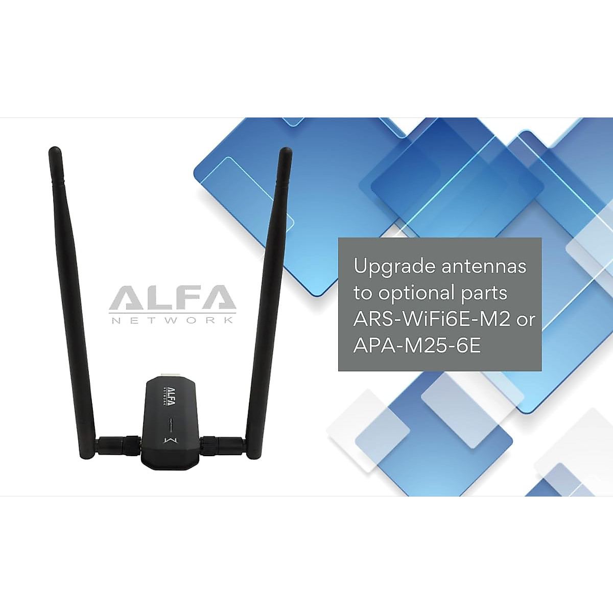 ALFA AWUS036AXM WiFi 6E USB 3.0 USB Adapter, AXE3000 Tri-Band 6Ghz/5.8GHz/2.4GHz, Wireless Gigabit Speed (Up to 3Gbps)