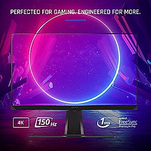 ViewSonic XG320U 32 Inch 4K UHD 1ms 150Hz Gaming Monitor with FreeSync Premium Pro, HDR 600, HDMI, DisplayPort, USB, and Advanced Ergonomics