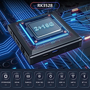 Android 13.0 TV Box, X88 PRO 13 Android Box 2GB RAM +16GB ROM Quad Core 64bit,Supporting BT5.0 2.4G /5G Dual-Band WIFI6 Enternet 8K Android TV Box 2023