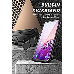 SUPCASE Unicorn Beetle Pro Series Designed for Samsung Galaxy S20 FE (2020 Release), Full-Body Dual Layer Rugged Holster & Kickstand Case with Built-in Screen Protector (Black)