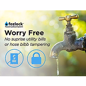 Fozlock Outdoor Faucet Lock System - Insulated Water Spigot Lock and Garden Hose Bib Lock With Cover, Stainless Steel - Prevent Water Theft and Stop Unauthorized Water Use, Easy Installation