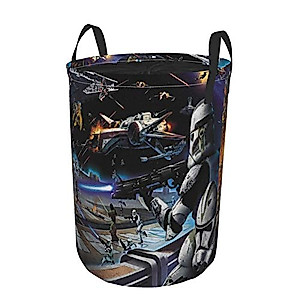 Laundry Hamper Larger Capacity Collapsible Dirty Cloth Hampers St-Ar-Wa-Rs Laundry Basket Freestanding Clothes Toy Storage Decorative Organizer In Living Room