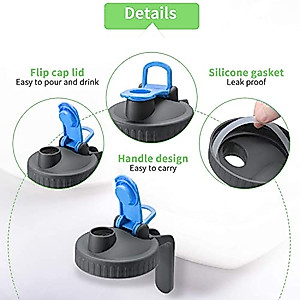 CONNYAM Cold Brew Coffee Maker, Coffee Strainer Stainless Steel Mesh Filter - 2 Quart (64oz) - Wide Mouth Mason Jar Flip Cap Lid with Handle, Mesh with Silicone Seals, Cold Brew Tea Maker