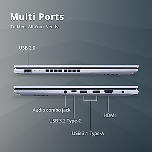 ASUS Vivobook 14 14" FHD Lightweight Laptop, Intel Core i5 1240P, 16GB RAM, 1TB SSD, Backlit Keyboard, Iris Xe Graphics, HD Camera, Fingerprint Sensor, Win 11 Pro, WiFi 6, Sliver, 32GB USB Card