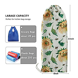 Plastic Bag Holder Trash Bags Organizer 2Pcs, Wall Mount Grocery Garbage Bag Storage Carrier Dispenser for Home Kitchen Decor