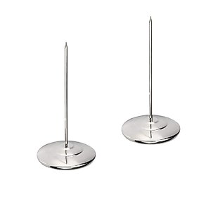 Restaurant Receipt Holder,Socell 6.3 Inch Stainless Steel Straight Rod Paper Memo Holder Desk Receipt Holder Bill Fork Receipt Spike Stick,Silver,2Pcs
