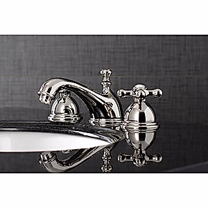 Kingston Brass KS3966AX Restoration Widespread Bathroom Faucet, Polished Nickel, 6.5 x 3.5 x 3.06