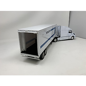 New-Ray Volvo Tractor and Trailer VN-780 1/32 Scale Pre-Built Model Semi Truck White