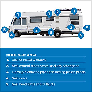 Second Skin Butyl Sealant Tape – Butyl Rubber Sealant, Multi-Purpose Butyl Rope, and Putty Tape for Automotive (Car, RV, Marine) – 1/4” x 1/2" x 20’ – Made in The USA (3)