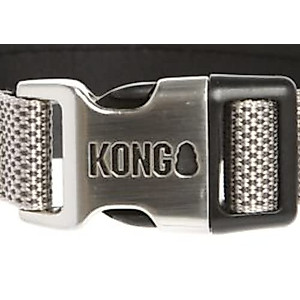 KONG Comfort Neoprene Ultra Padded Dog Collar Large Grey