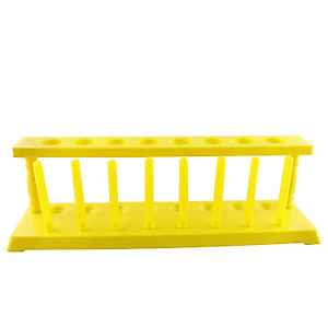 JCBIZ Test Tube Rack Teaching Instrument 8 Wells 8 Pins Removable Plastic Test Tube Holder Rack for Chemical Biophysics Experiment