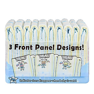 Littleforbig Printed Adult Brief Diapers 10 Pieces - Astro Babies (Medium 28"-38")