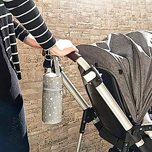 StarHug Baby Diaper Caddy Organizer - Baby Shower Basket | Large Nursery Storage Bin for Changing Table | Car Travel Tote Bag | Newborn Registry Must Have | Bonus Bottle Cooler | Gray
