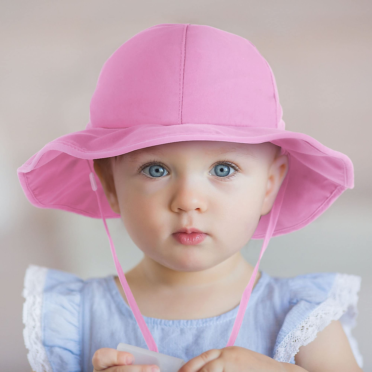 SimpliKids Pink Baby Sun Hat Kids Sun Hats with uv Protection for Girls Toddler Sun Hat Girl Sun Hat for Beach Swim Travel Pink 2-6 Years