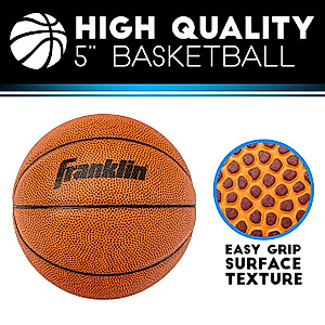 Franklin Sports Wall Mounted Basketball Hoop – Fully Adjustable – Shatter Resistant – Accessories Included, Black/White