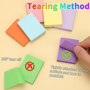 EOOUT Sticky Notes 1.5x2 Inches, 30 Pack Bright Colors Self-Stick Pads, 10 Colors Super Adhesive Bright Colors Memo Pads, 75 Sheets/Pad