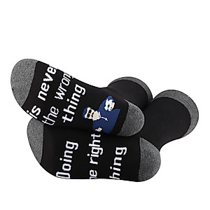 PXTIDY 2 Pairs Ted Coach Sock Tv Show Lover Gift Soccer Fan Motivational Quote Tv Show Lasso Socks (never the wrong S)