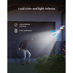 EZVIZ Outdoor Auto-Tracking Camera, 2K, 12 Pre-Set dots Tracking,360° Visual Coverage, Waterproof, Color Night Vision, AI-Powered Person and Vehicle Detection,Two-Way Talk| C8W Pro 2K (6mm)