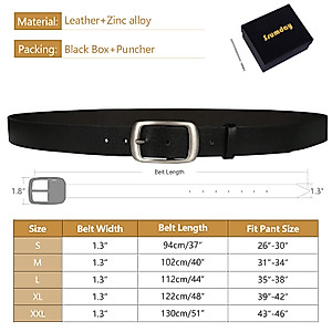 Ssumday 2 Pack Women's Womens Girl Female Ladies Black Brown Waist Leather Belts for Jeans Pants Dress Dresses with Fashion Pin Buckle(RZKBR-L)